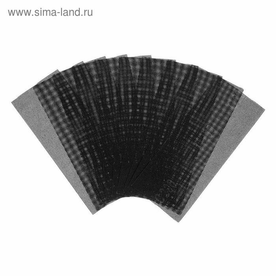 Сетка абразивная тундра, водостойкая, корунд, 115 х 280 мм, Р200, 10 шт.