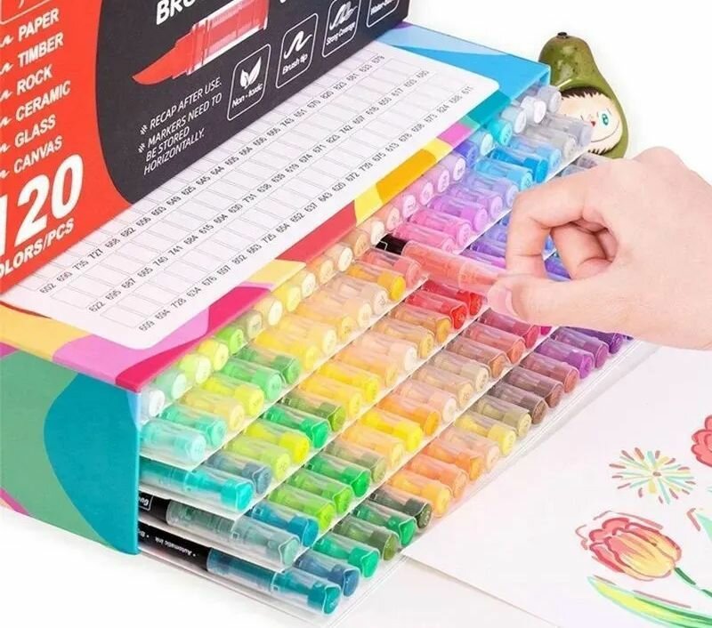 Маркеры,120 цветов, 12g*120 шт. акриловые краски