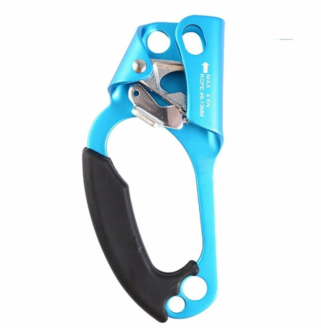 Жумар Левый для Туризма и Альпинизма. Веревочный зажим. Синий.