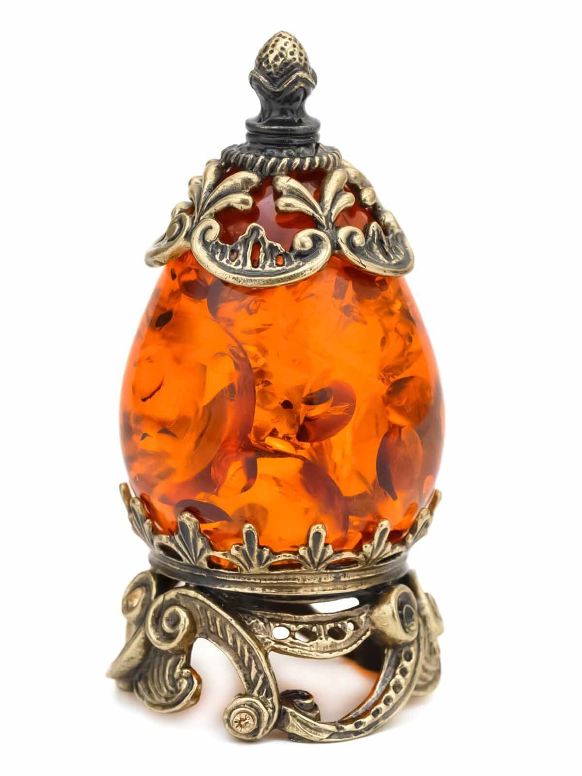 Сувенирная фигурка - Яйцо с шишечкой, Балтийский Янтарь, 6,5 см