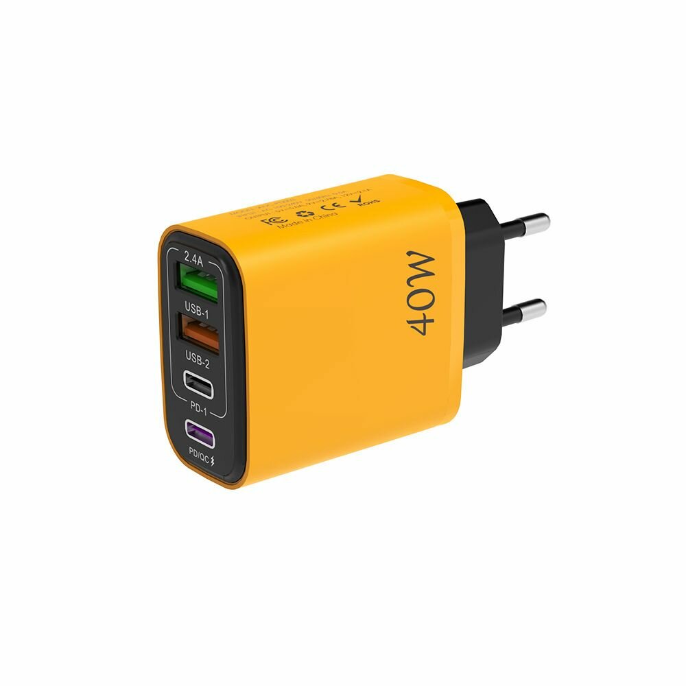 Зарядное устройство, для смартфона, 25Вт, USB Type-C, PD, поддержка быстрой зарядки