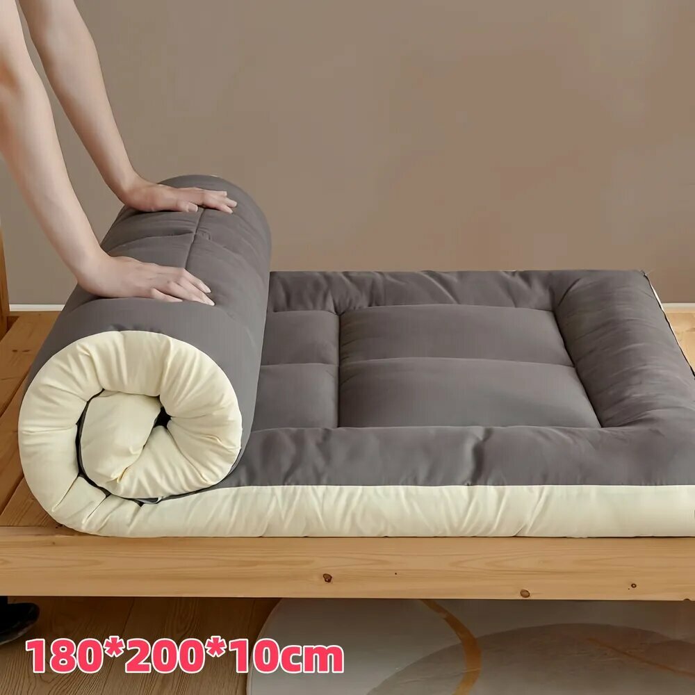 Матрас ，Беспружинный бесклеевой матрас зима-лето соевое волокно, в рулоне, мягкий, 180x200x10 см,