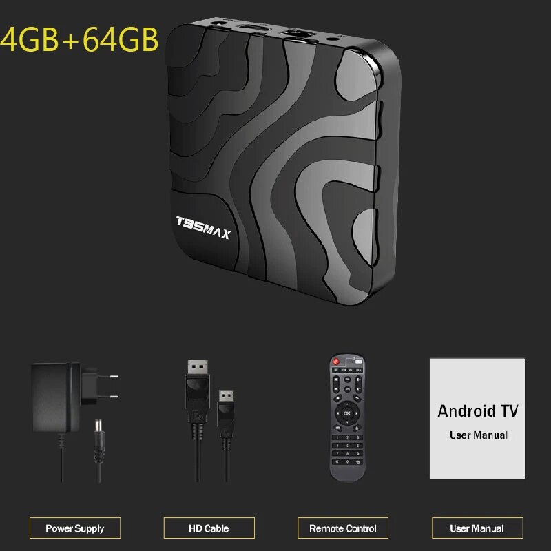 SANKYSAT T95 MAX ТВ приставка Android 12 6K Европейская вилка (EU Plug), 4GB 64GB