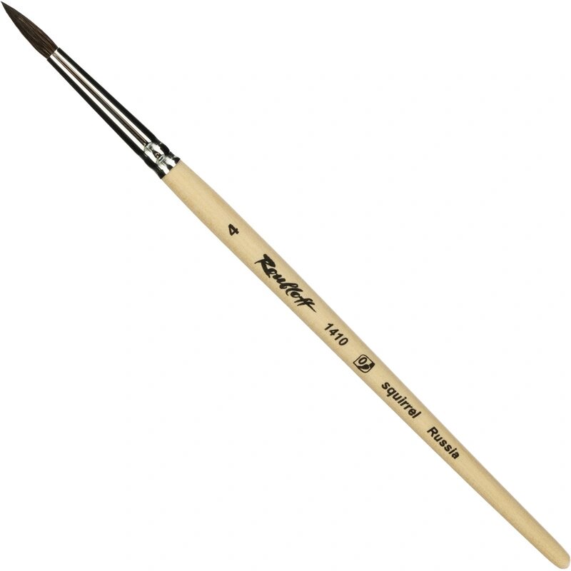 Кисть художеств. Roubloff белка, мягкая, круглая, №4, корот. ручка, ЖБ1-04,00Б