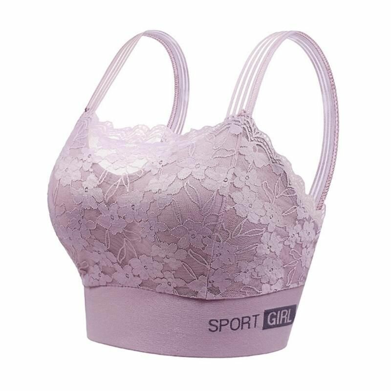 Удобный ажурный бюстгальтер-бралетт без бретелек, Purple - L