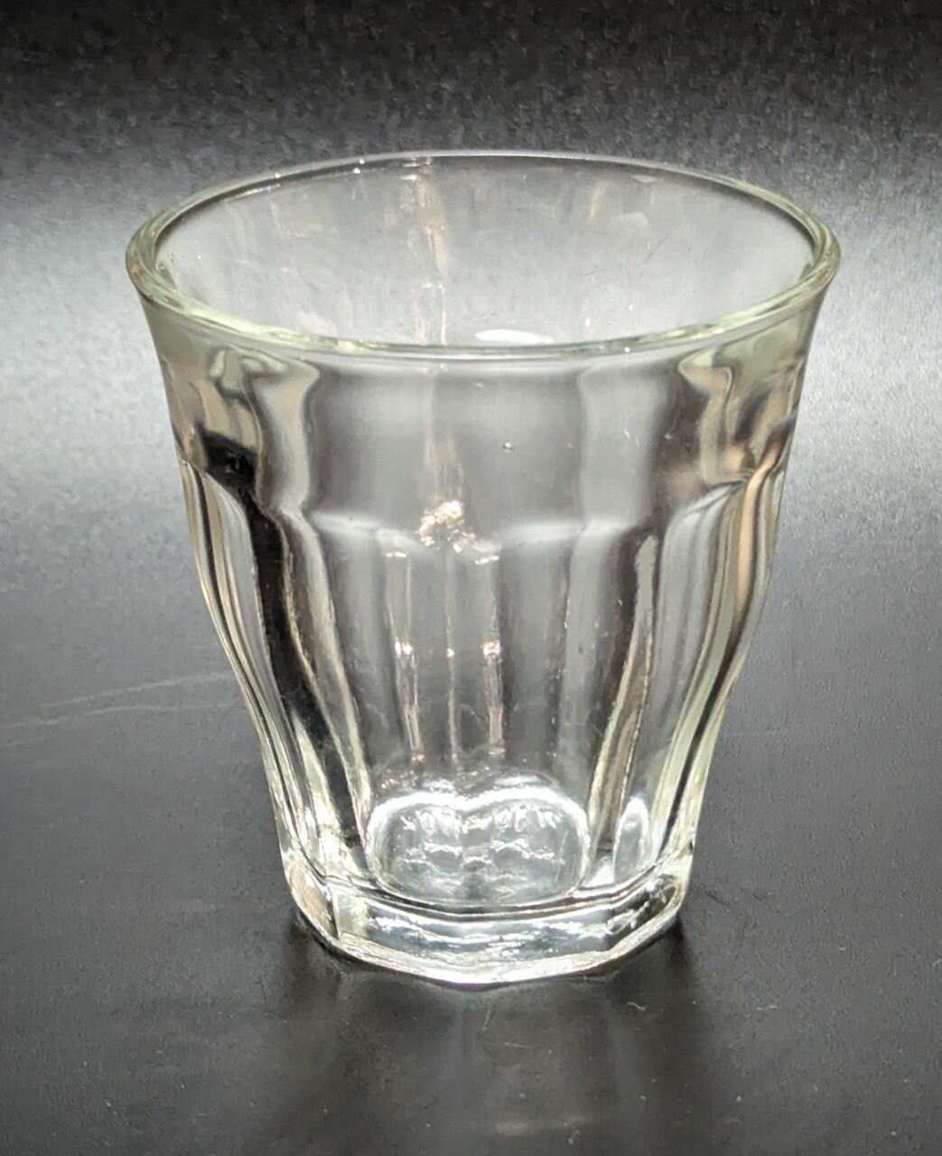 Стопка граненая, 9 граней. Уршельский стекольный завод, Винтаж СССР, 1970-е гг.