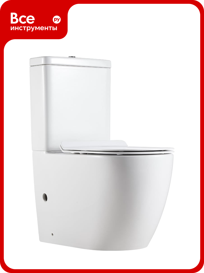 Бачок для напольного унитаза LOGAN L1T, белый фаянсовый корпус, хромированная фурнитура, двухкнопочный экономичный слив