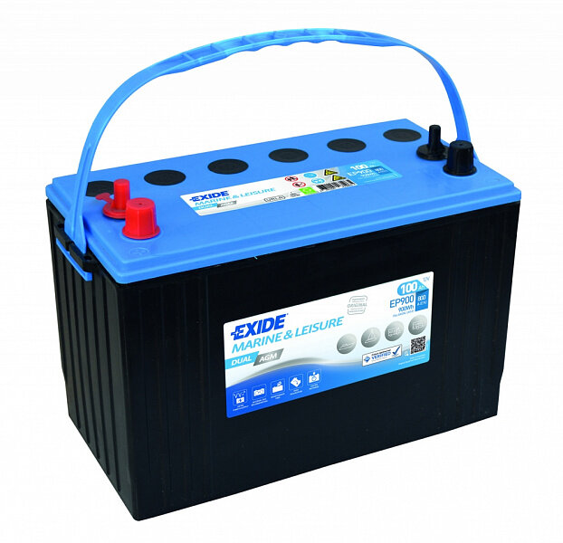 Аккумулятор лодочный EXIDE DUAL AGM EP900 330x173x240