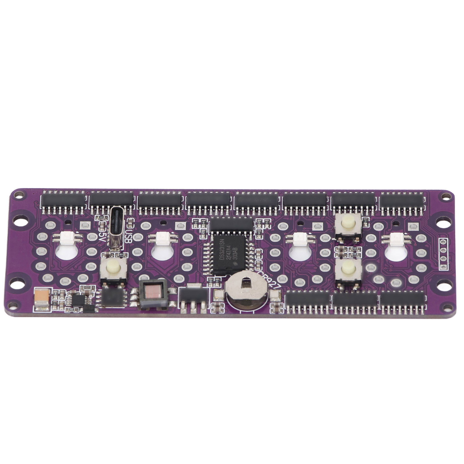 Nixie Tube Clock Circuit Board 12 24 Hour Accurate Timekeeping Easy Setting Module