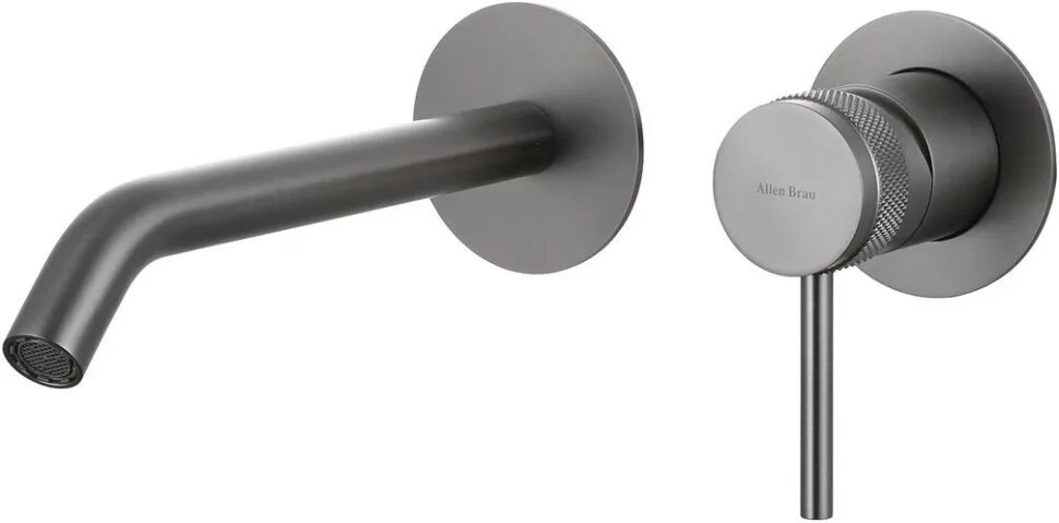 Смеситель для раковины Allen Brau Priority 5.31A03-MG встраиваемый, без донного клапана, графит матовый