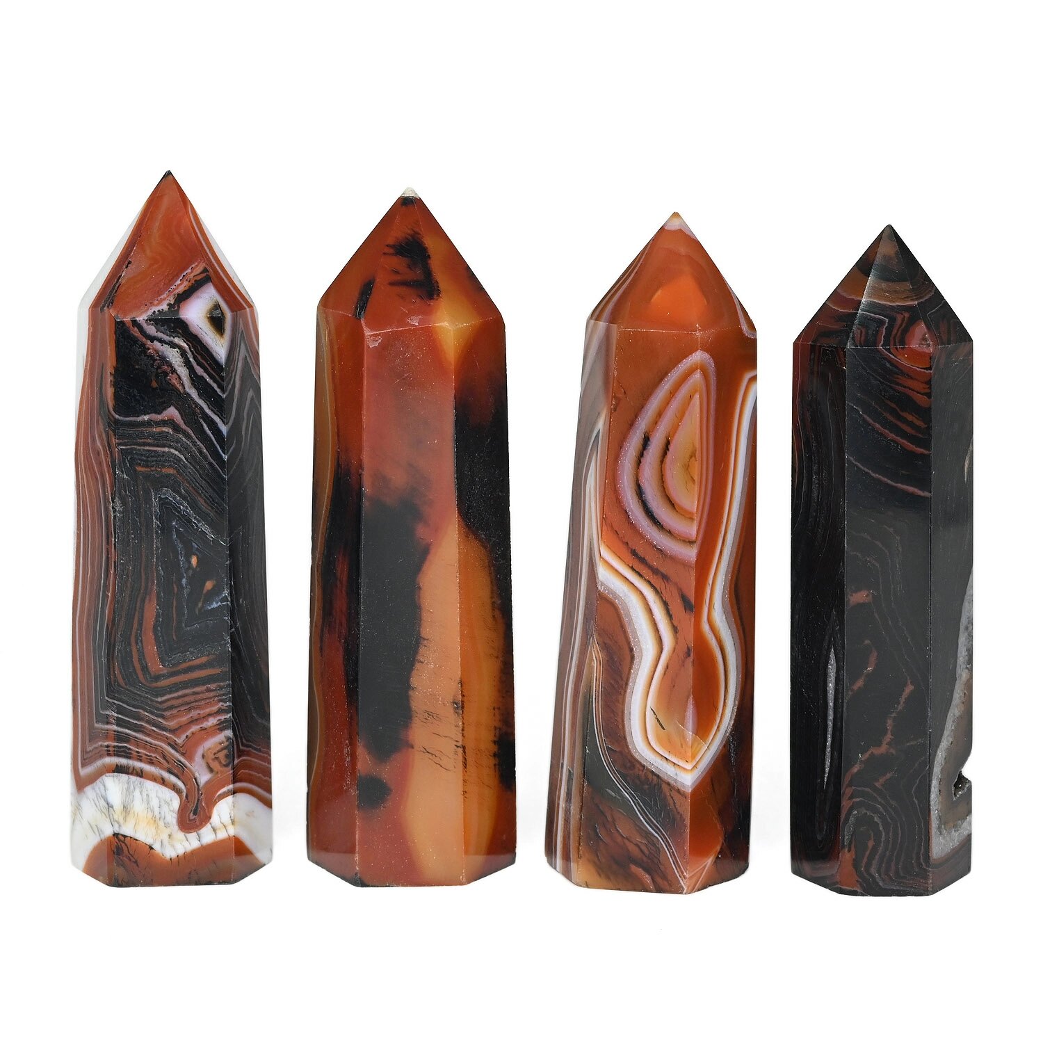 Кристалл из сардоникса "Карандаш" 27*27*103мм .