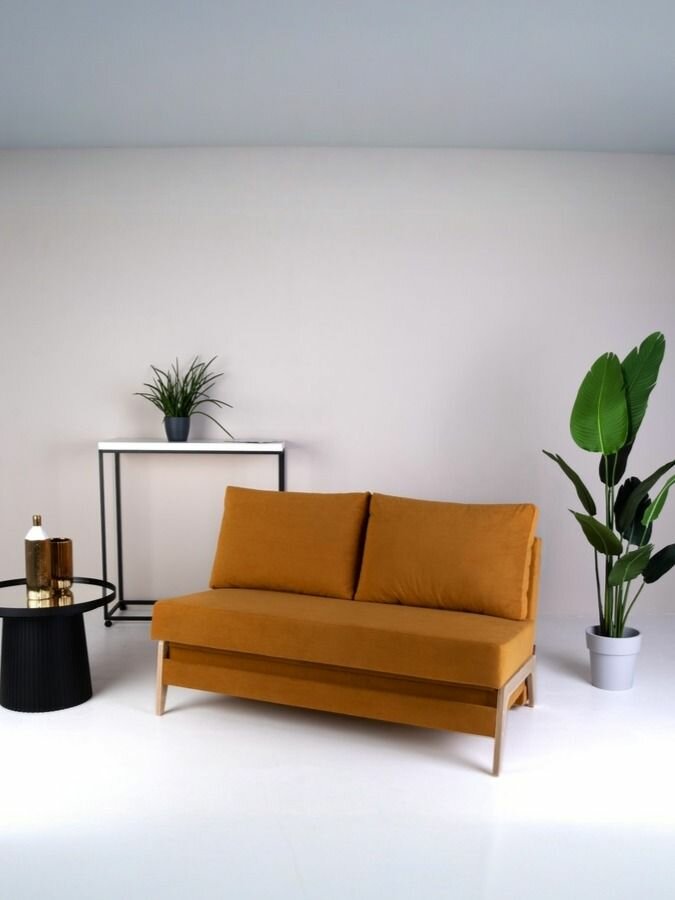 Диван-кровать Бонус, 140х88см, Горчичный