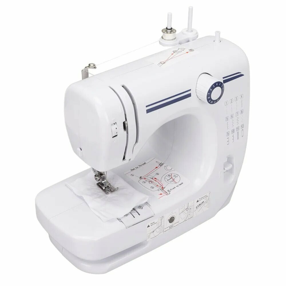 Мини-швейная машина, 12 стежков, многофункциональная электрическая настольная швейная машина для домашнего использования, 100-240 В, вилка стандарта США