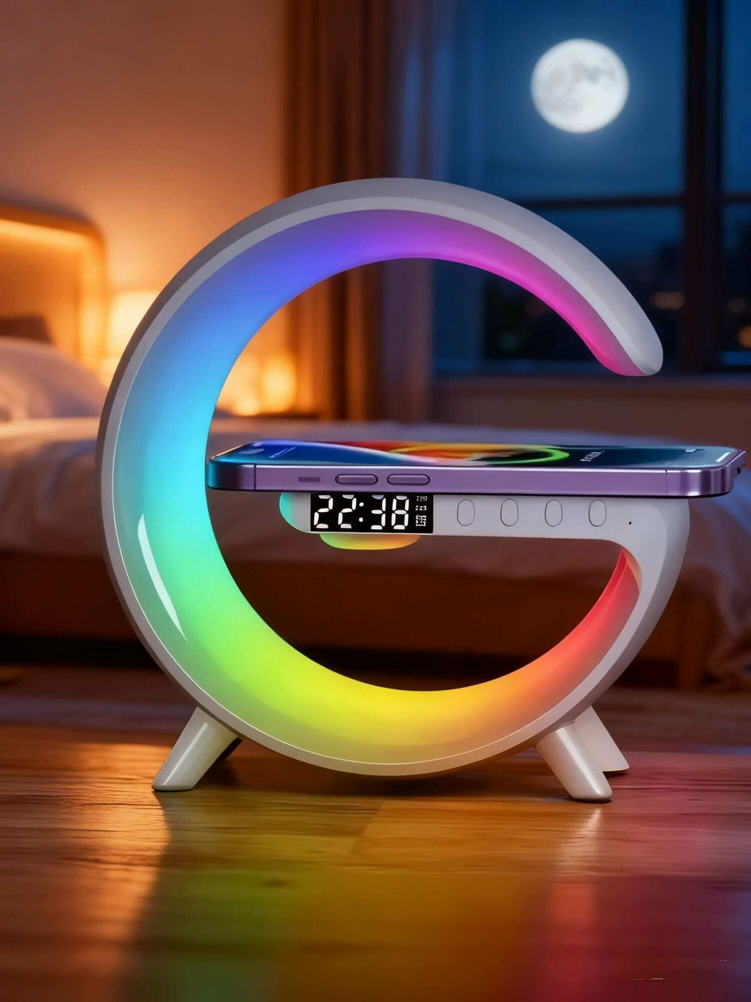 Аудио по Bluetooth, интеллектуальная подсветка, часы, будильник