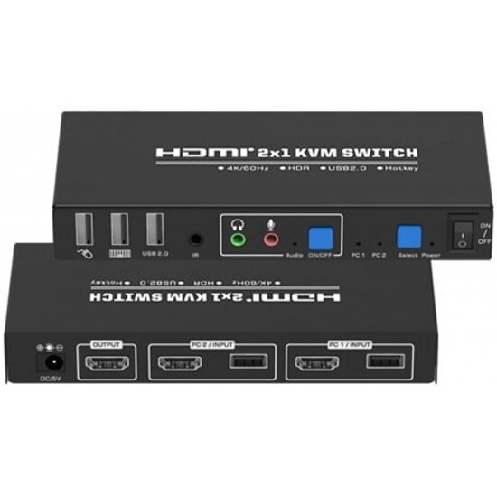 Переключатель KVM Ks-is KS-705B HDMI x2, USB x3