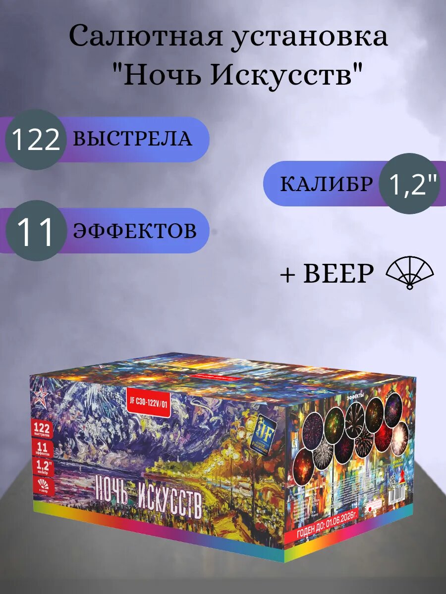 Салют фейерверк "Ночь Искусств"