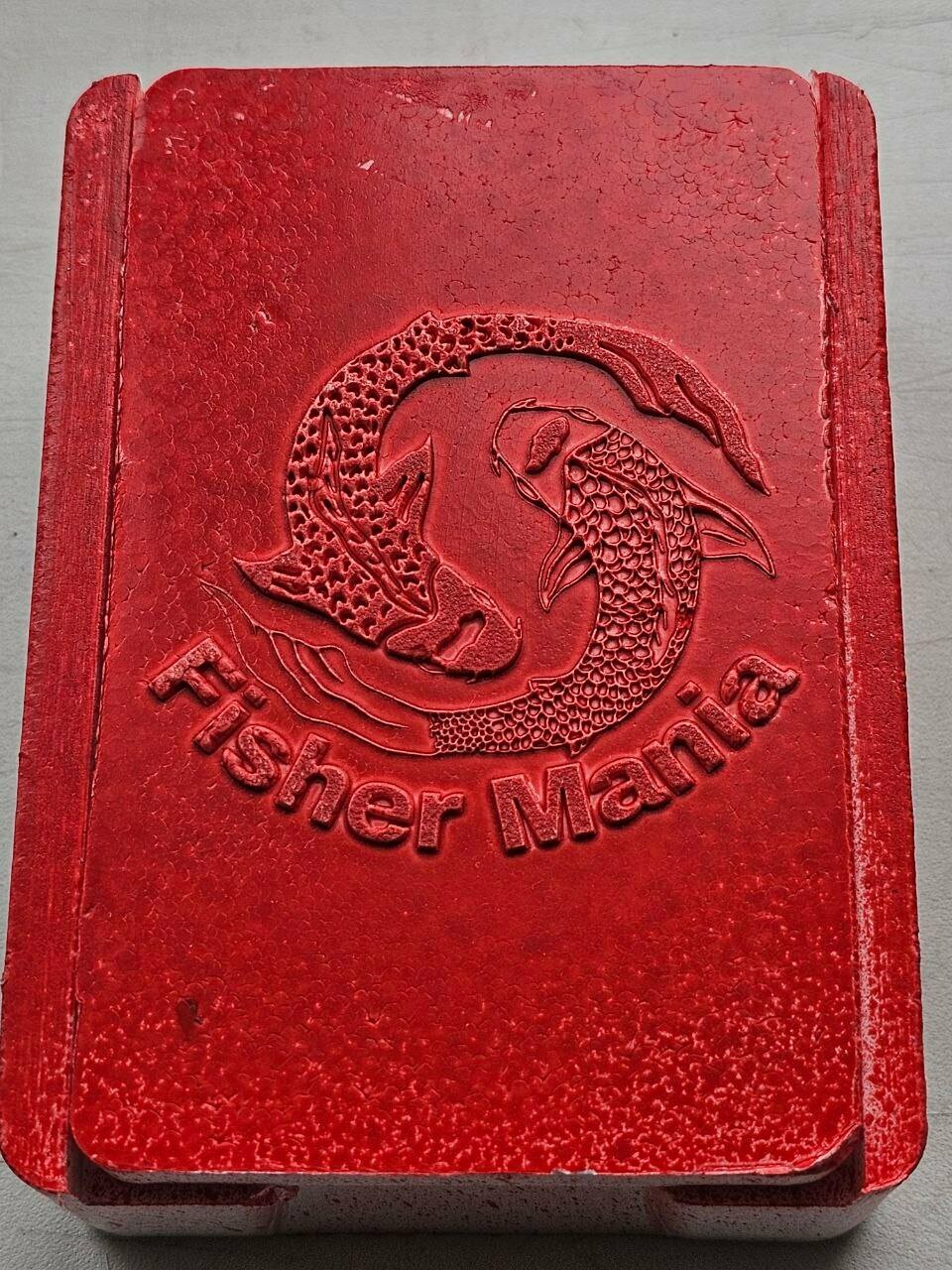 Мотыльница "Fisher Mania", пенопластовая, красно-белая, большая и очень удобная