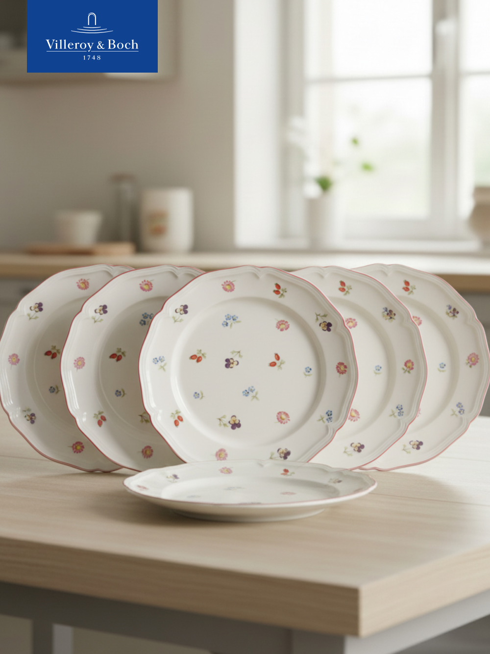 Набор салатных тарелок 21 см, 6 предметов, Petite Fleur, Villeroy & Boch, Премиум-Фарфор