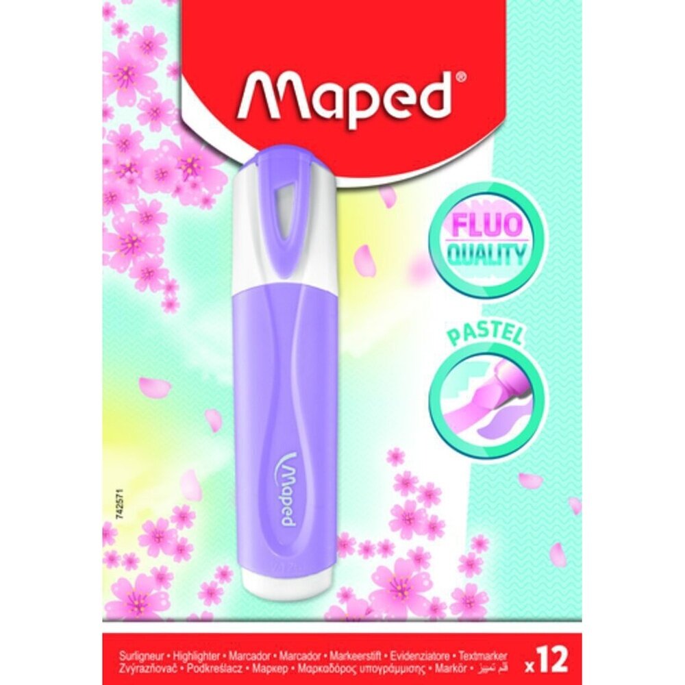 Маркер текстовой Maped Fluo Pep's Classic Pastel, пастельный, сиреневый, 1-5 мм устойчивый к свету (742571)