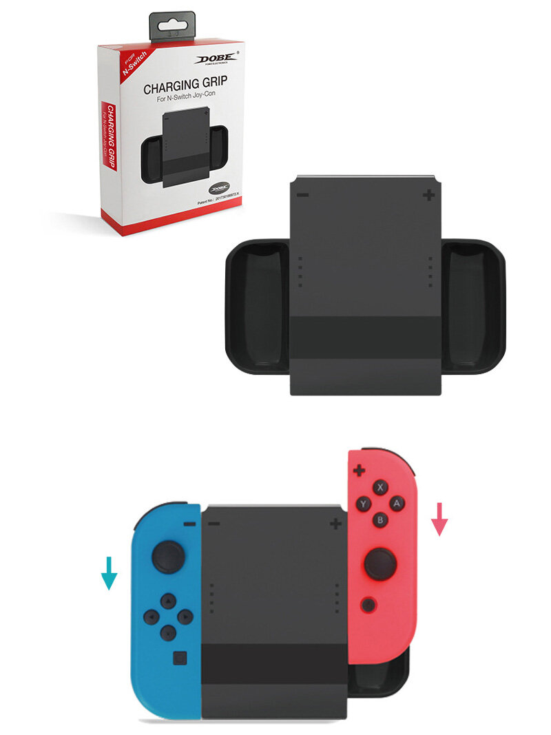 Подзаряжающий держатель Charging Grip для Joy-Con (Dobe TNS-878B)