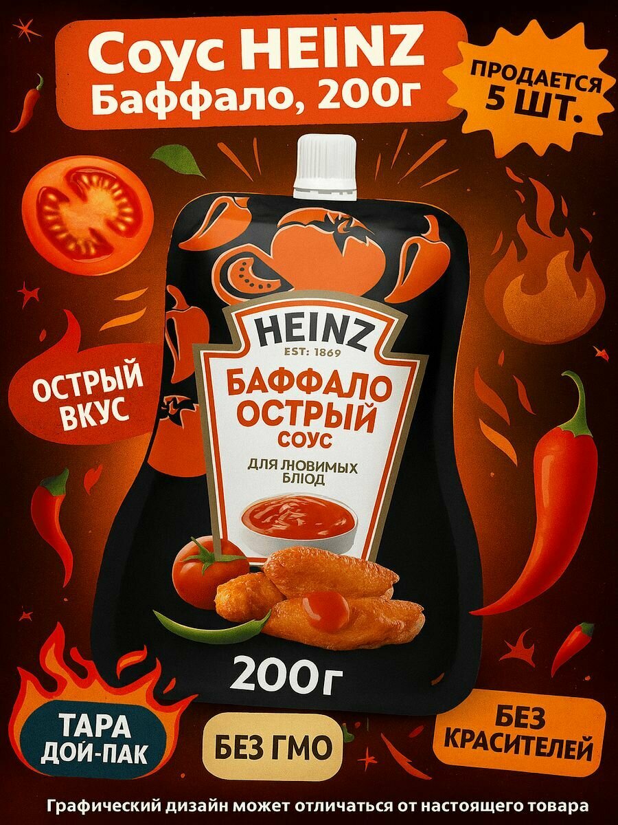 Соус HEINZ Баффало, 200г x 5 упаковок
