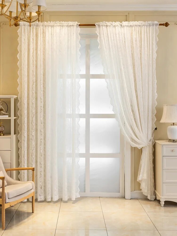 Штора 140х245 см крепление Кулиска белый