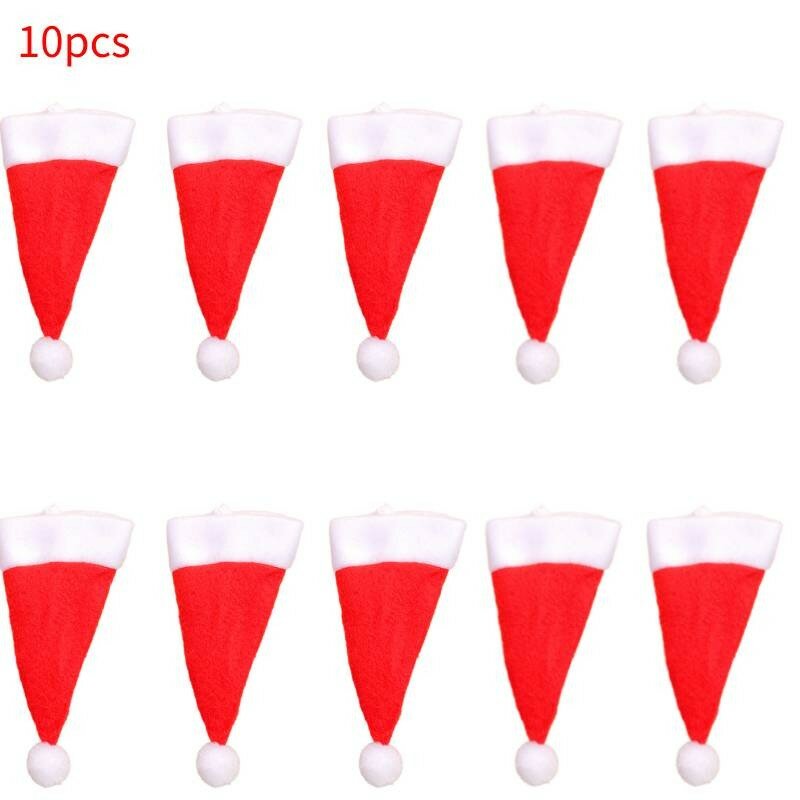 Миниатюрная плюшевая шапка Санты для рождественского декора