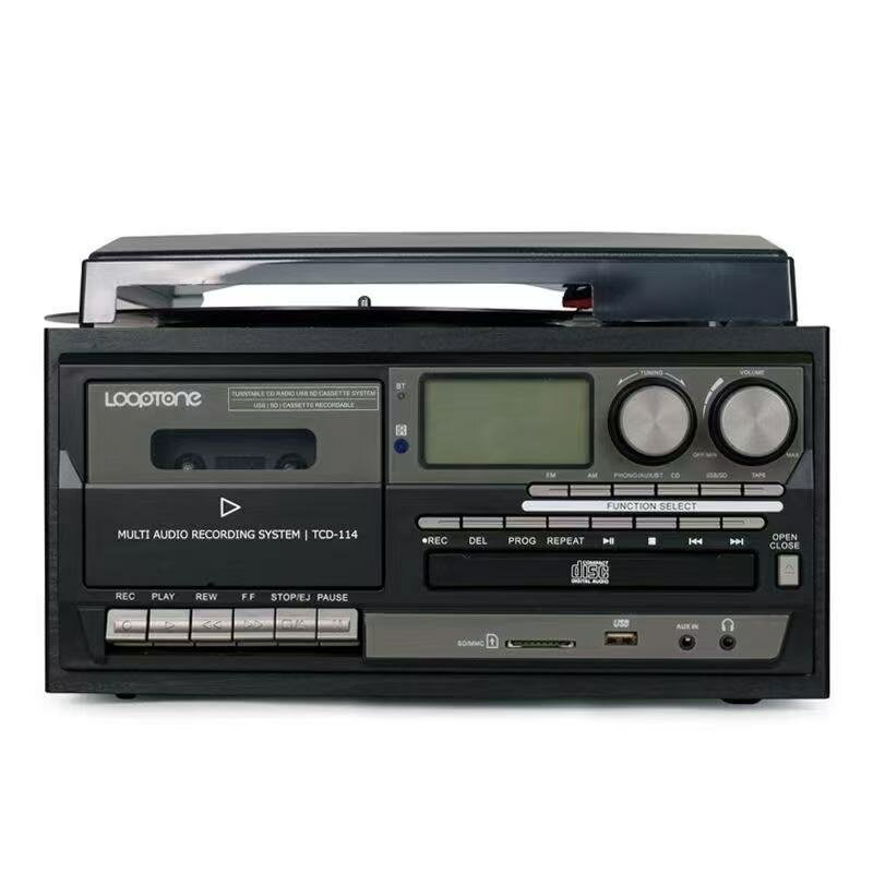 Виниловый проигрыватель, встроенный CD-проигрыватель, Bluetooth, антивибрационный механизм