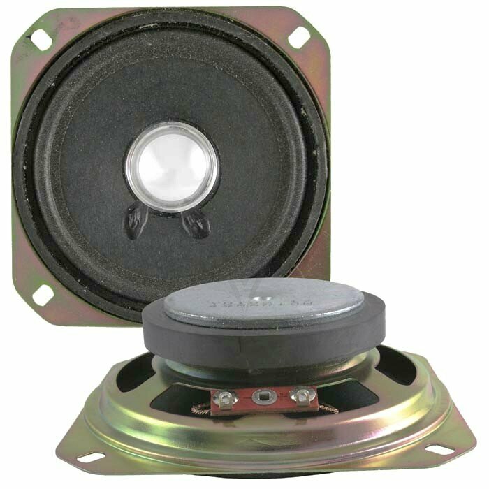 2 шт, Динамик 5ГДШ-9 (аналог). 8 Ом 10 Вт 130-15000 Гц 92 дБ, RUICHI, YD103-12, размеры 102х102х38 мм