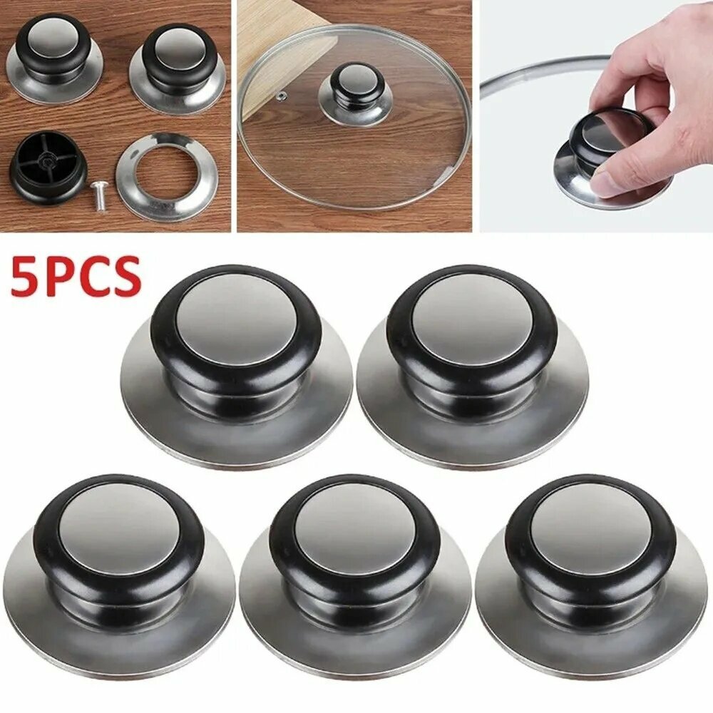 Набор мебельной фурнитуры, ручка крышки, нержавеющая сталь, черная, 5 шт.
