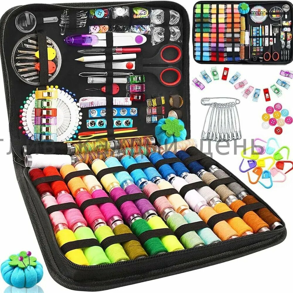 Набор для шитья в органайзере 232 предмета，（Рекомендуемые качественные продукты）
