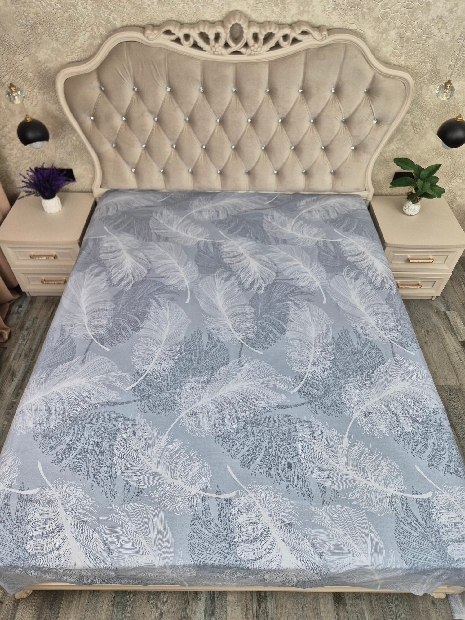 Простыня Бязь классическая 2 спальное 180\215см Хлопок 100% производство Иваново плотность 120 гр/м2