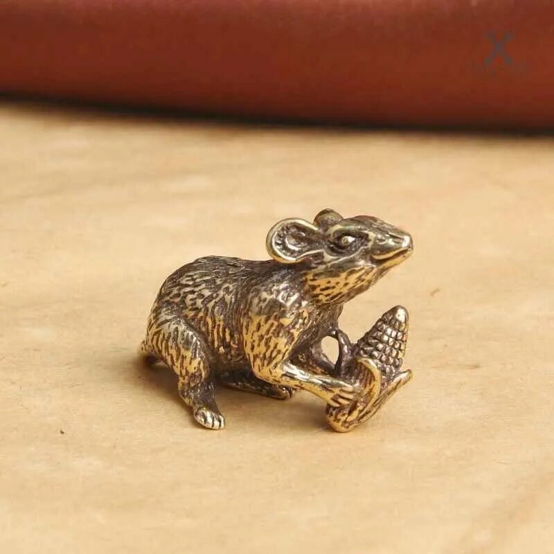 Кошельковая Мышь Фен-Шуй, Бронза 2 см. / 3 см.