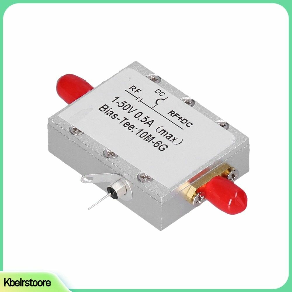 Коаксиальный тройник (T-коннектор) с питанием, низкие потери, для РЧ, 10 МГц-6 ГГц