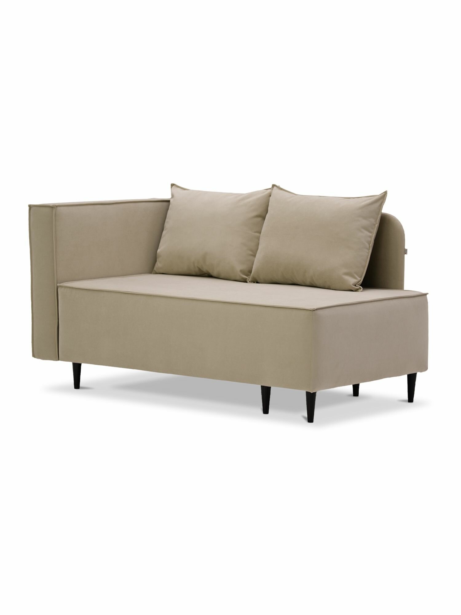 Кушетка Элфи 152х88х90 см, еврокнижка, Ладья, спальное место: 202х85 см, левый угол, Baza Latte col. 01