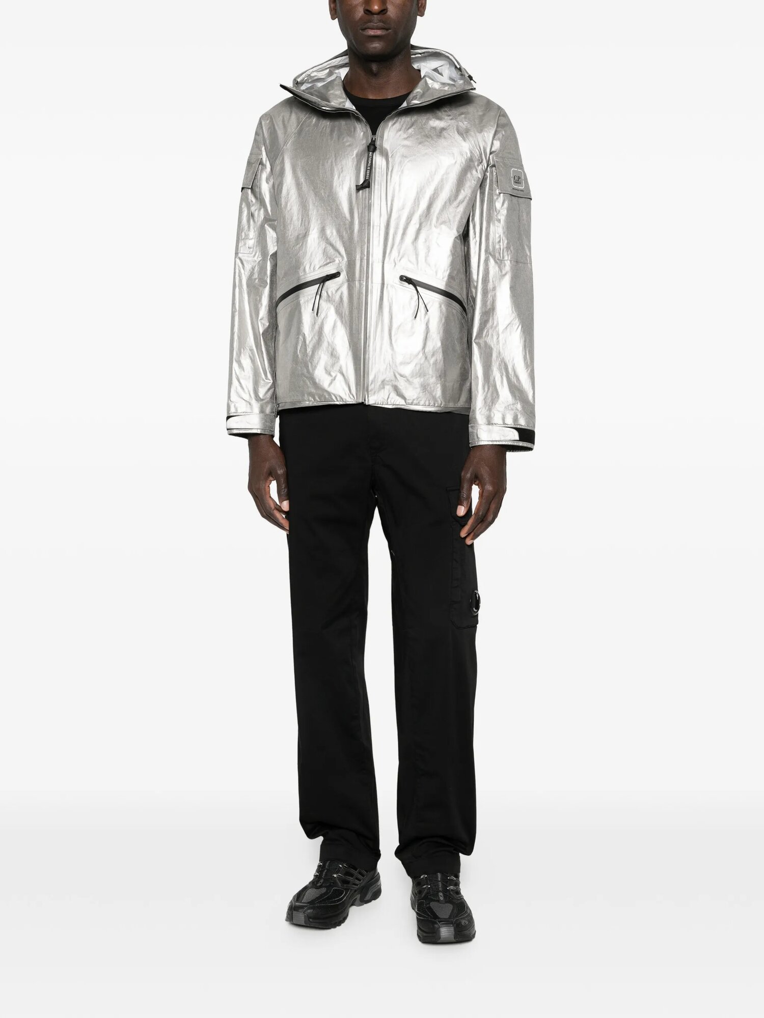 Куртка C.P. COMPANY Hooded pocket jacket, размер M, Silver — фото 1
