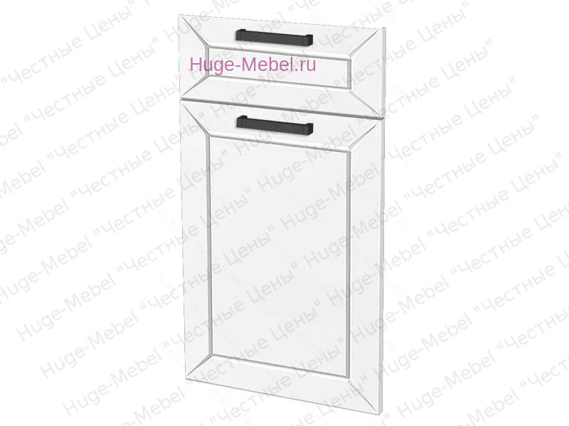 Кухонный фасад Ф-31 холст белый (Альфа) Huge Mebel . Ширина 496 Высота 708. Кухонные фасады