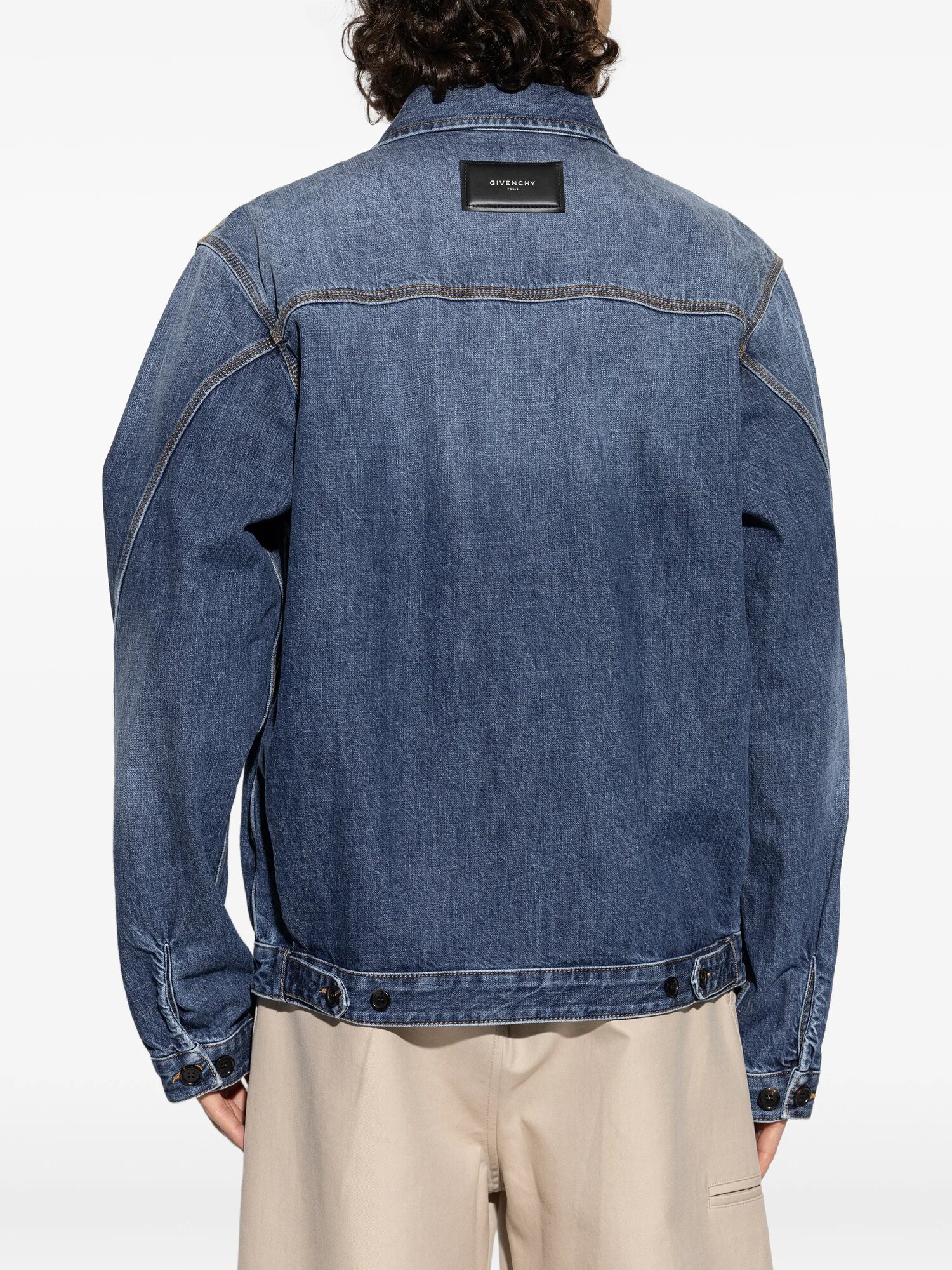 Куртка GIVENCHY Zip-up cotton jacket, размер L, синий — фото 1