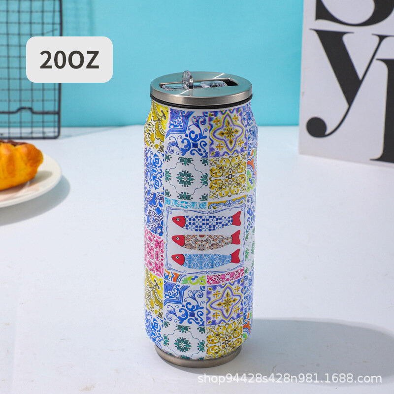 Креативная изолированная кружка в виде банки кока-колы, нержавеющая сталь, легко открывающаяся кружка, напиток, автомобильная кружка, детская соломинка, оптовая продажа