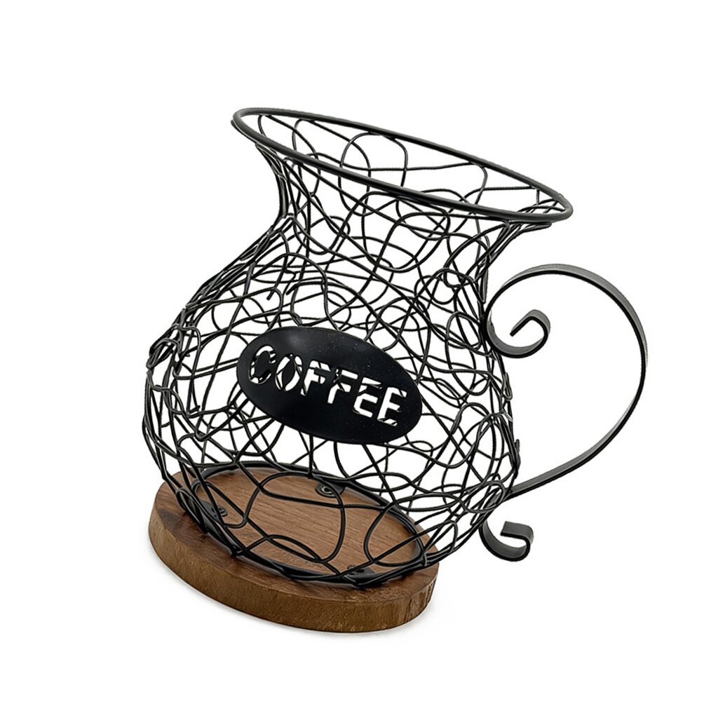 Практичная Корзина Для Хранения Кофе, Органайзер Для Кофейных Стручков Большой Емкости, Дозатор Для Эспрессо-Стручков для Кухонной Столешницы