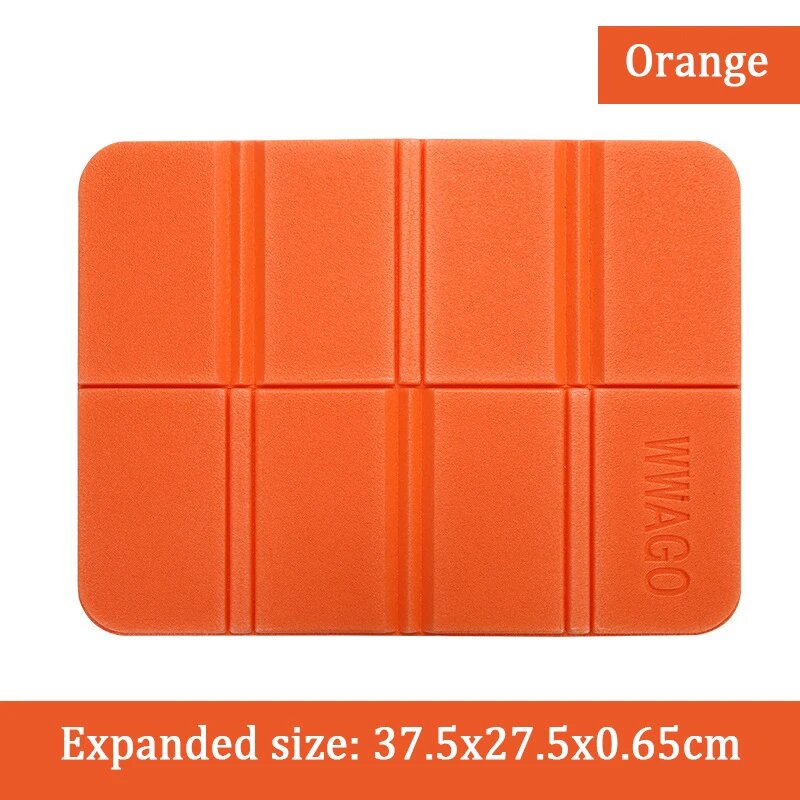 Оранжевый складной коврик для пикника, 37.5x27.5x0.65см