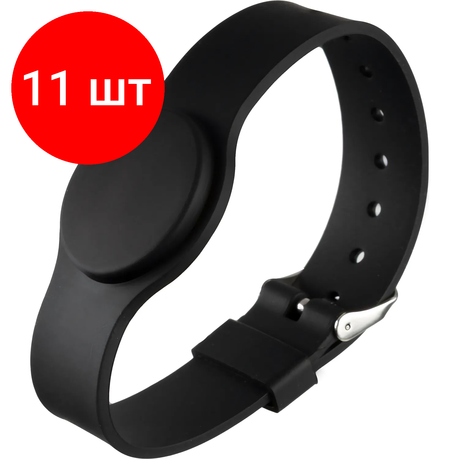 Комплект 11 штук, Браслет Bigtech EM-Marine, с застежкой (черный)