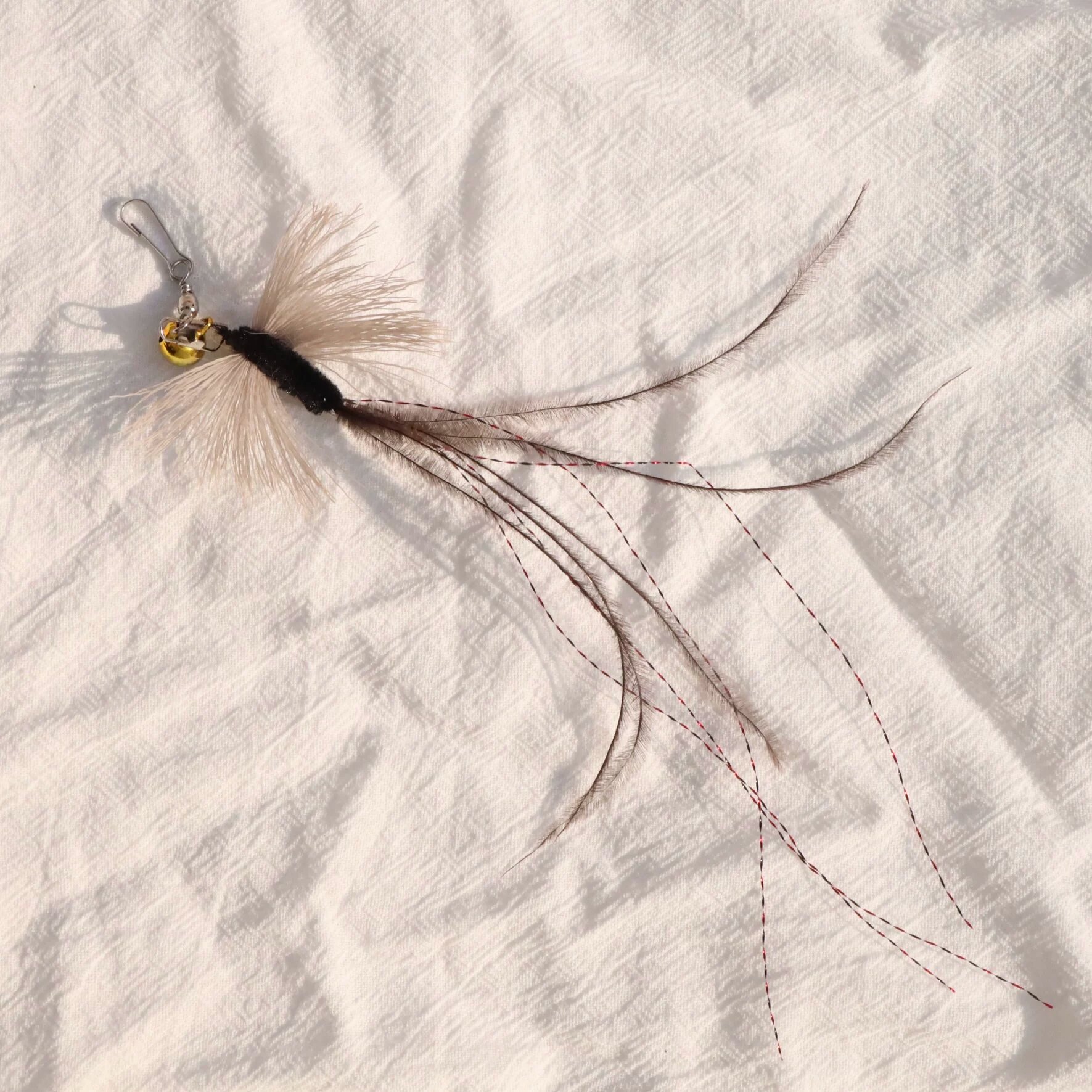 1 черный волосяной насекомый котенок игрушка для кусания с заменяемой головкой для кошек