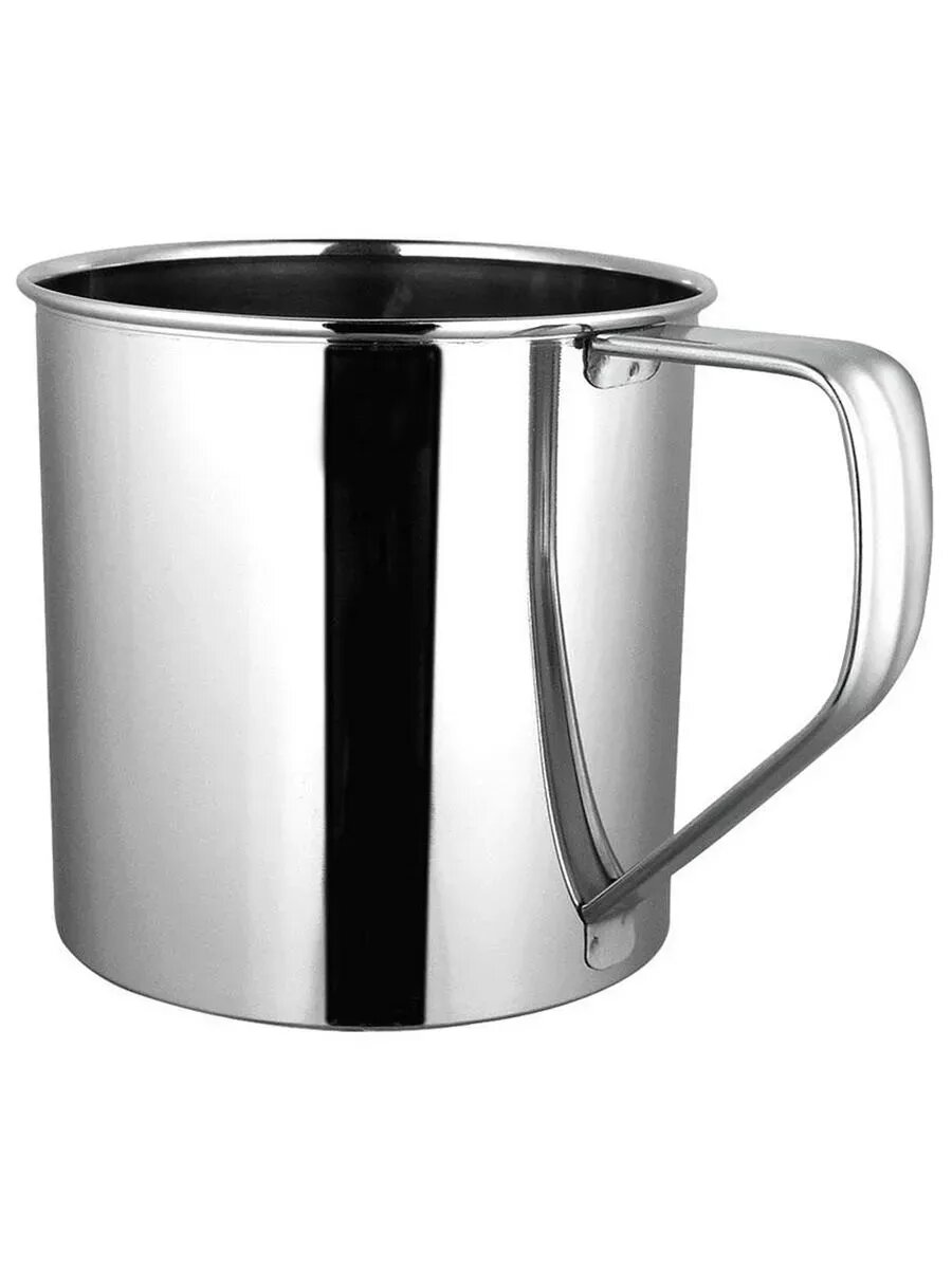 Кружка походная, из нержавеющей стали, объем 800 мл, серебристый