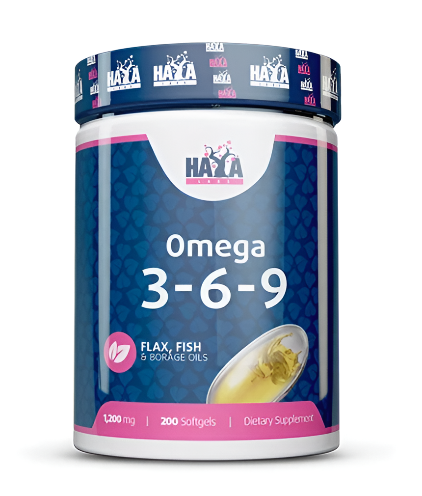 Haya Labs. Omega 3-6-9. 200 soft. Средство для регуляции воспалительного процесса, вязкости и давления крови. 200 капс