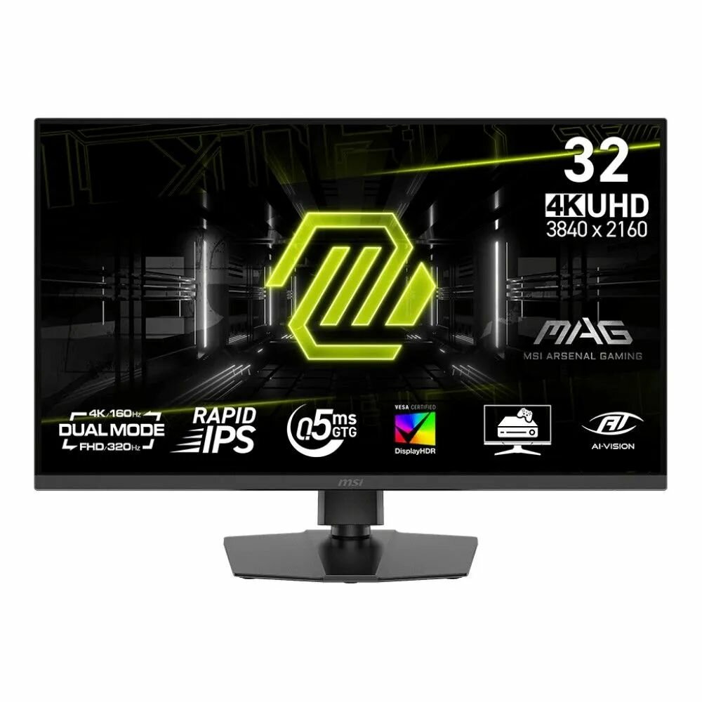 MSI 31.5" Монитор MAG 322URDF E16, IPS, 3840x2160, 160 Гц, IPS, 3840x2160 4K, 160 Гц, черный