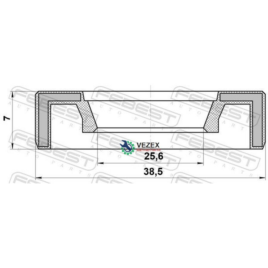 FEBEST 95AAY27380707X сальник ГРМ!\ RENAULT MEGANE II 02-09