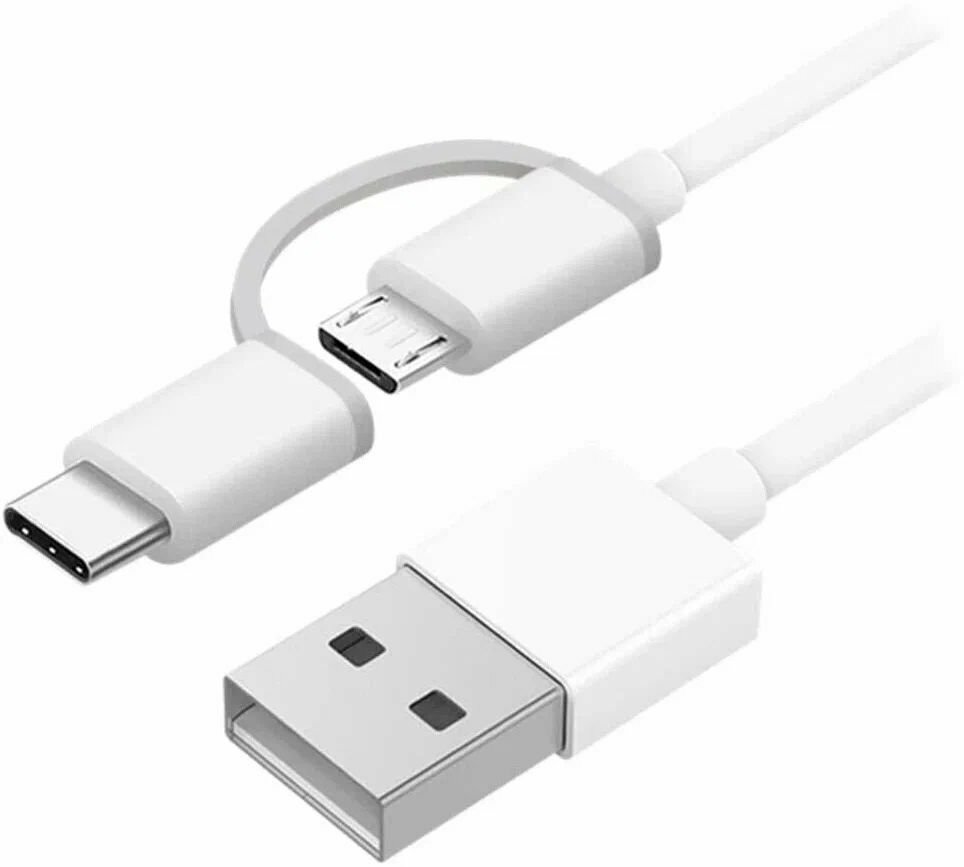 Кабель Xiaomi Mi 2-in-1 USB Cable Micro USB to Type C (100cm), X15303, SJV4082TY
