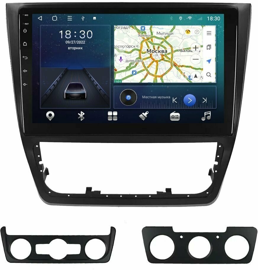 Магнитола CRS-300 Шкода Йети Skoda Yeti 2009-2018 - Android 13 - Процессор 8 ядер - Carplay - DSP 36 полос - 4G(Sim)