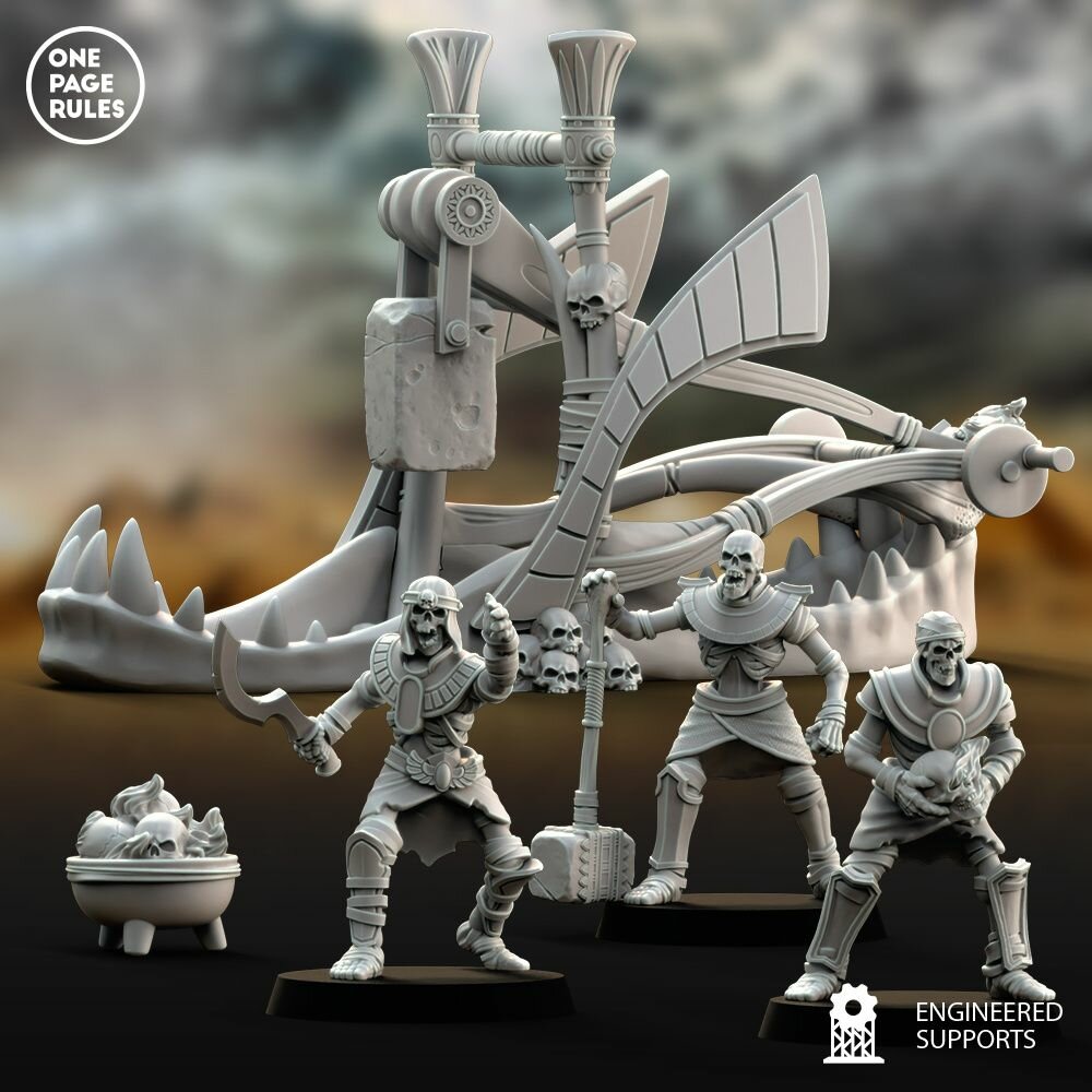Warhammer Fantasy Tomb Kings Skull Catapult/ Набор фигурок для Warhammer Цари гробниц Катапульта с подставками